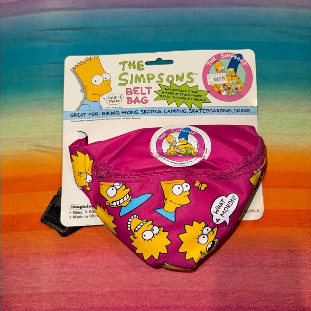 90s The Simpsons Pink Belt Bag - Gem